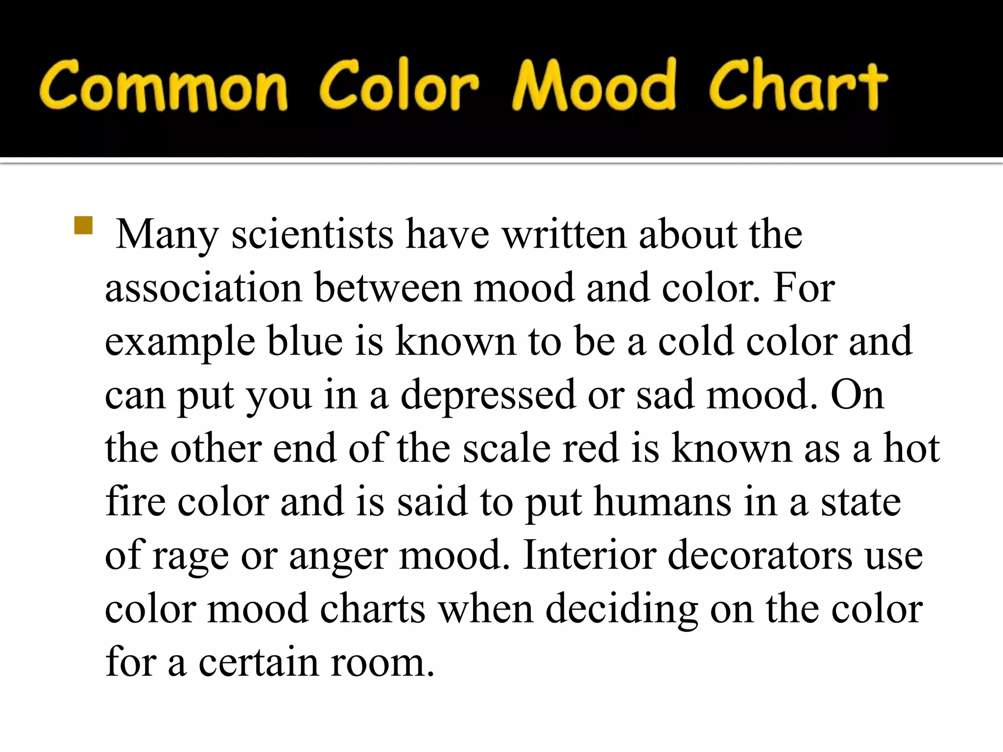 Colours and moods(Psychology) | PPTX