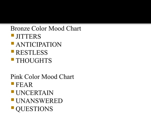 Colours and moods(Psychology) | PPTX | Eye and Vision Conditions ...