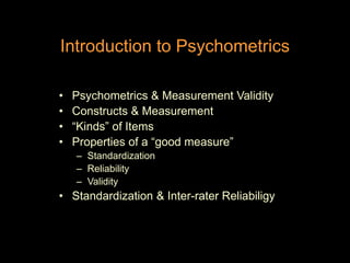 instrument development and psychometrics | PPT