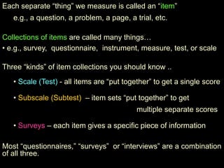 instrument development and psychometrics | PPT