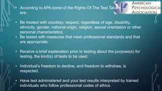 ETHICAL STANDARDS IN TESTING. | PPTX
