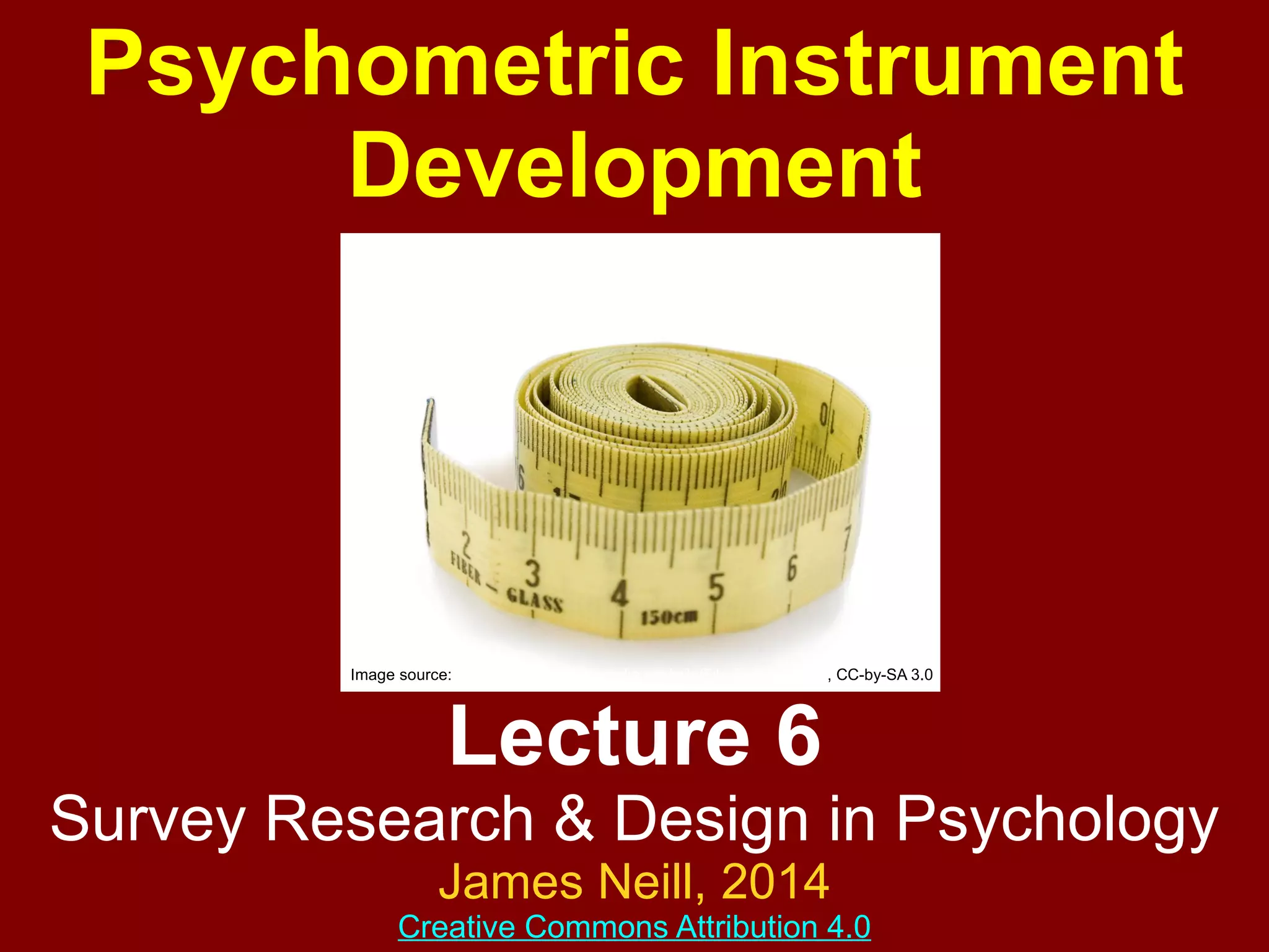 Psychometric instrument development | PPT