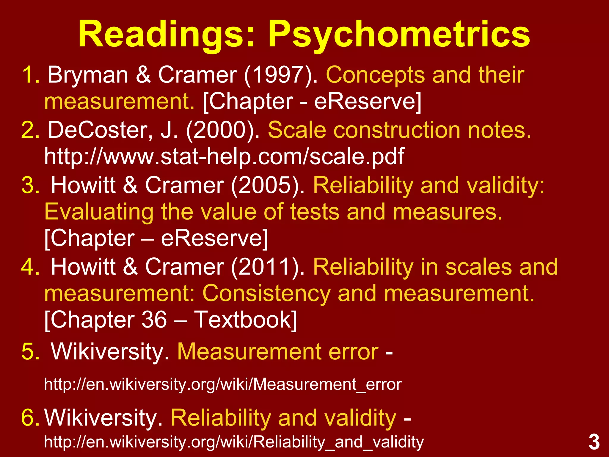 Psychometric instrument development | PPT