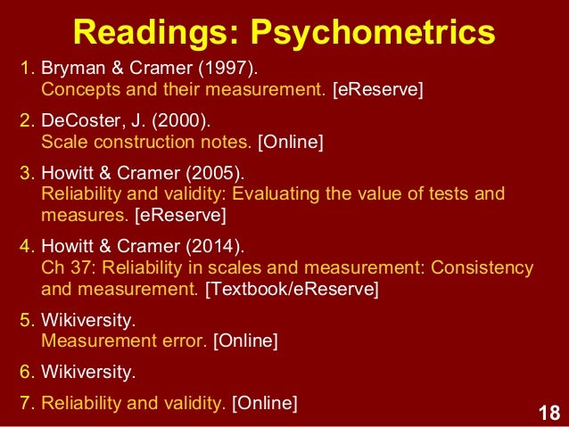 Psychometric Instrument Development