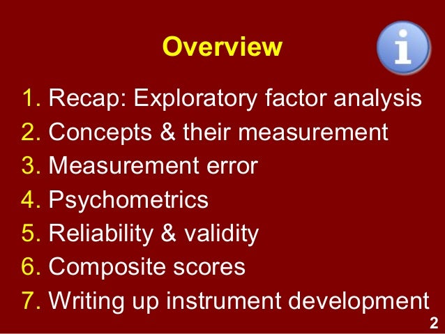 Psychometric Instrument Development