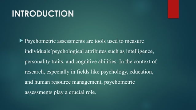 PRESENTATION ON PSYCHOMETRIC ASSESSMENT.pptx