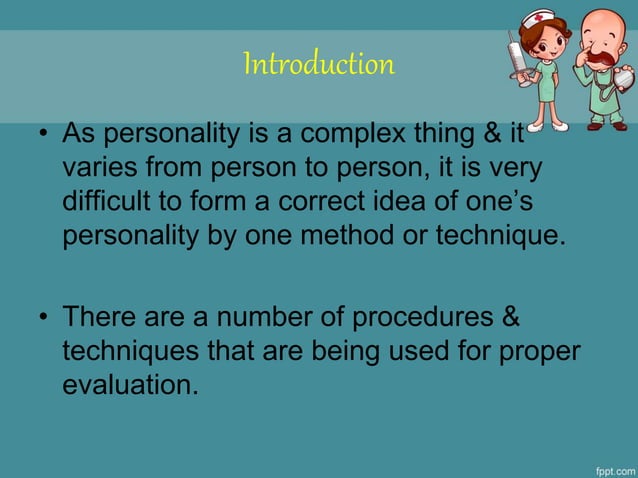 PSYCHOMETRIC ASSESSMENT OF PERSONALITY.pptx | Medical Health