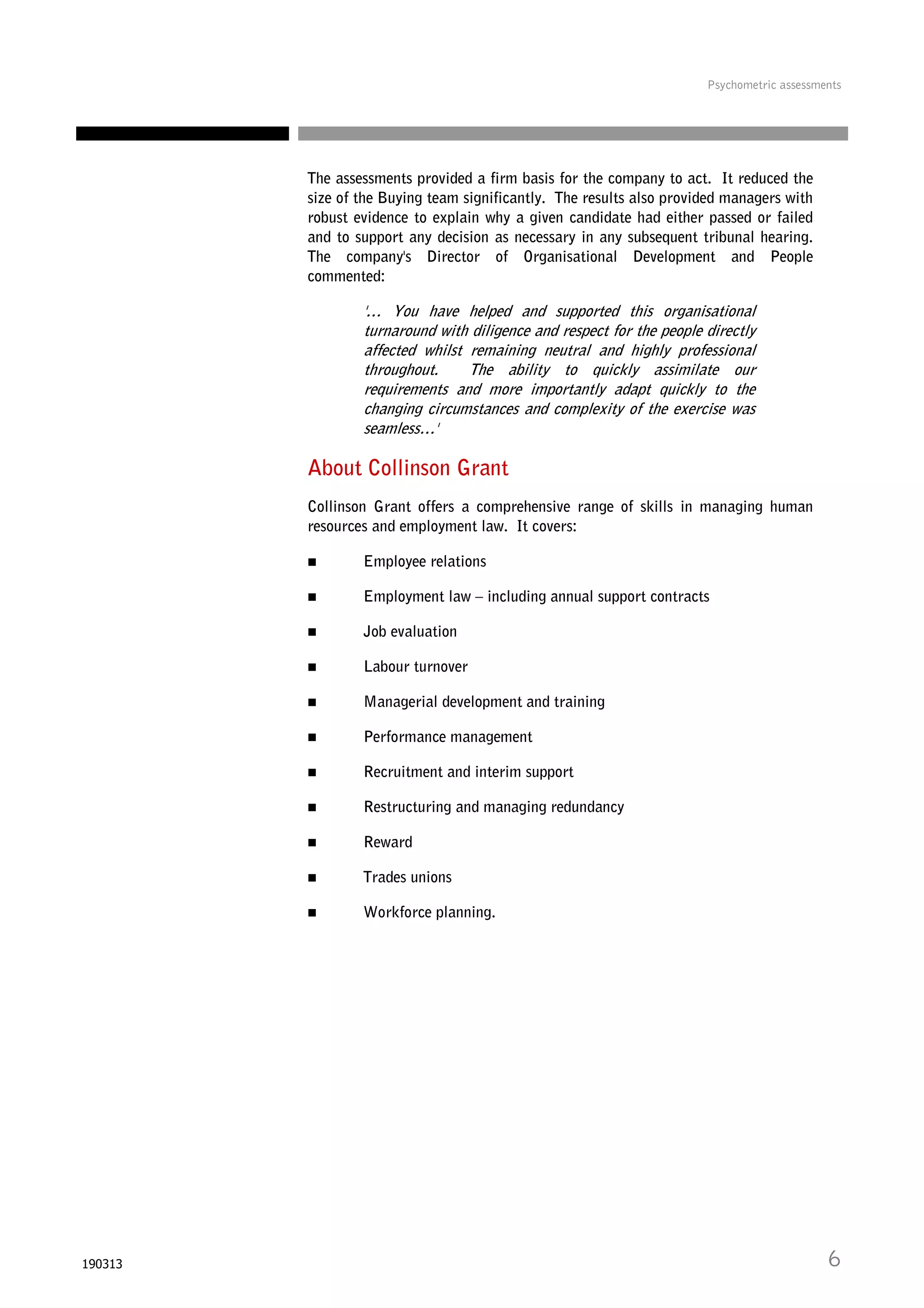 Psychometric assessments | PDF