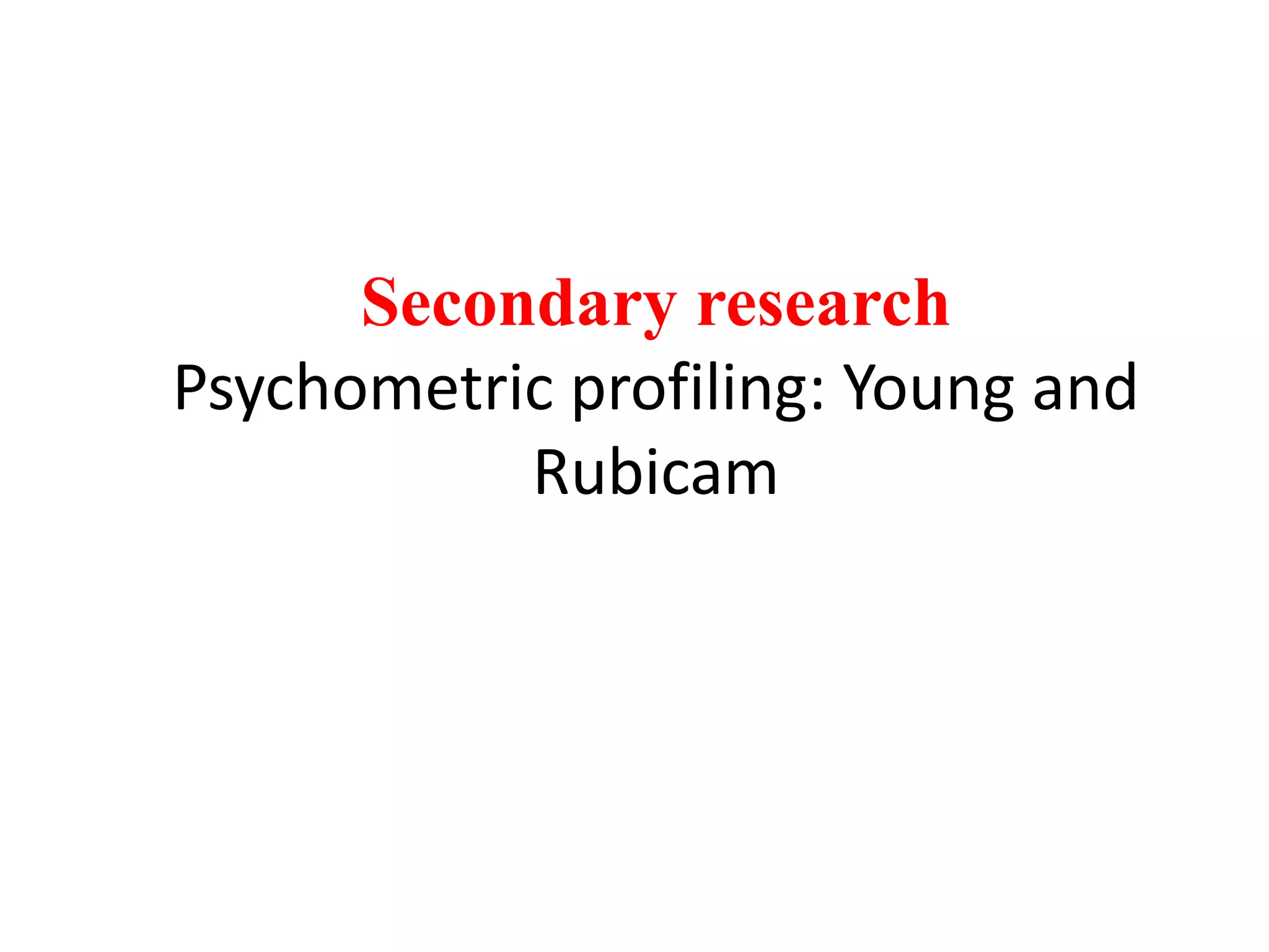 Psychometric profiling | PPT