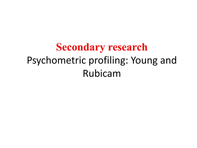 Psychometric profiling | PPT