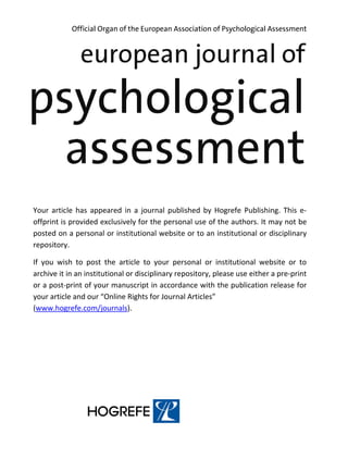 Psychometric Properties of the ORS and SRS | PDF