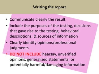 Written Test Report | PPTX