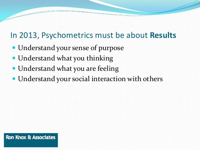 Psychometric Meaning
