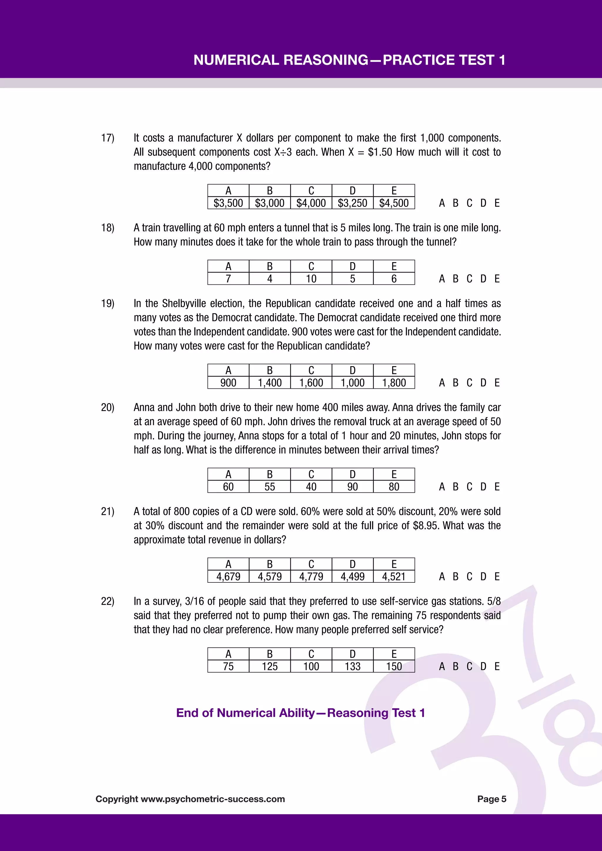 Psychometric success numerical ability reasoning practice test 1 - copy ...