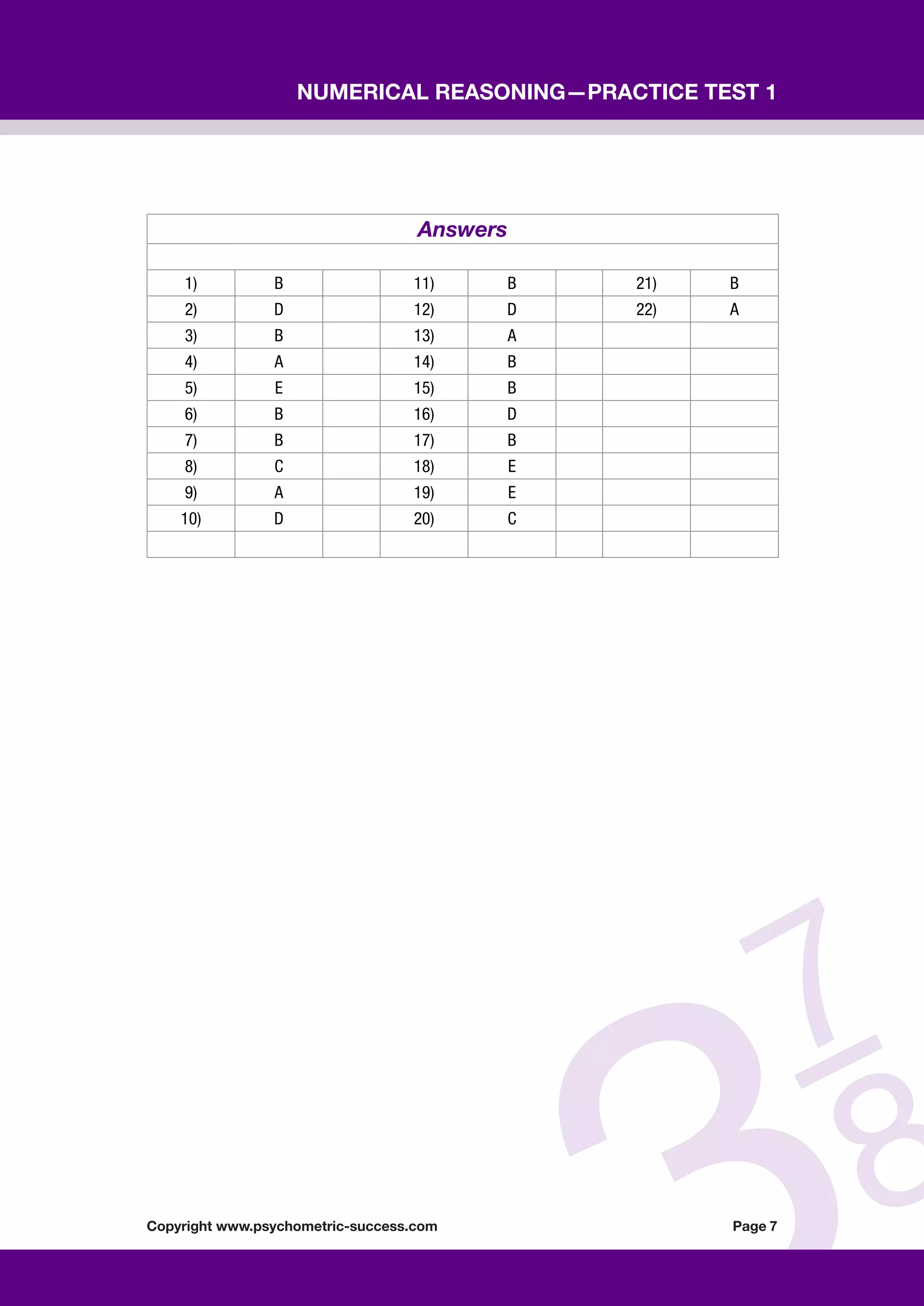 Psychometric success numerical ability reasoning practice test 1 - copy ...