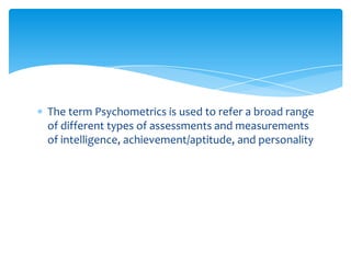 Psychometric test | PPTX