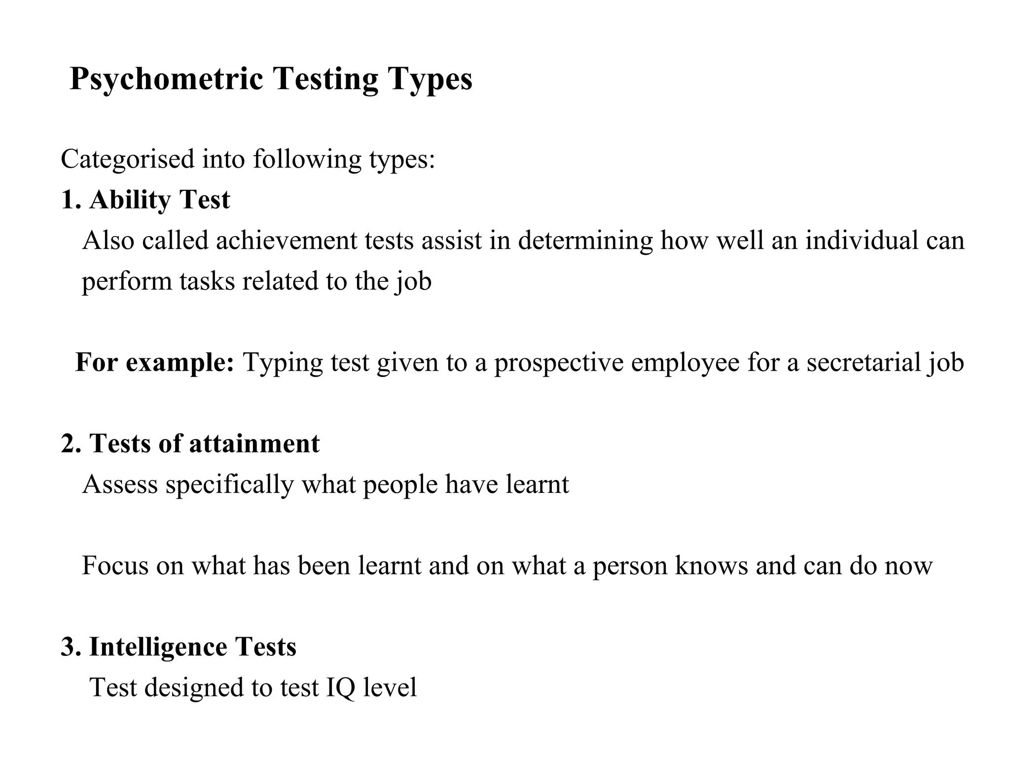 Psychometric testing | PPT