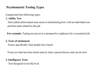 Psychometric testing | PPT