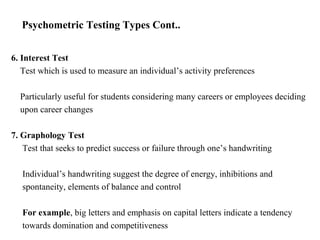 Psychometric testing | PPT | Resume Writing and Advice | Job Search