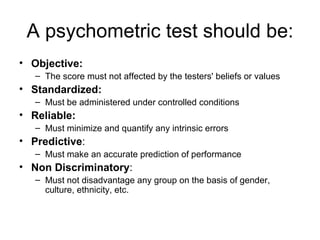 Psychometric Tests | PPT