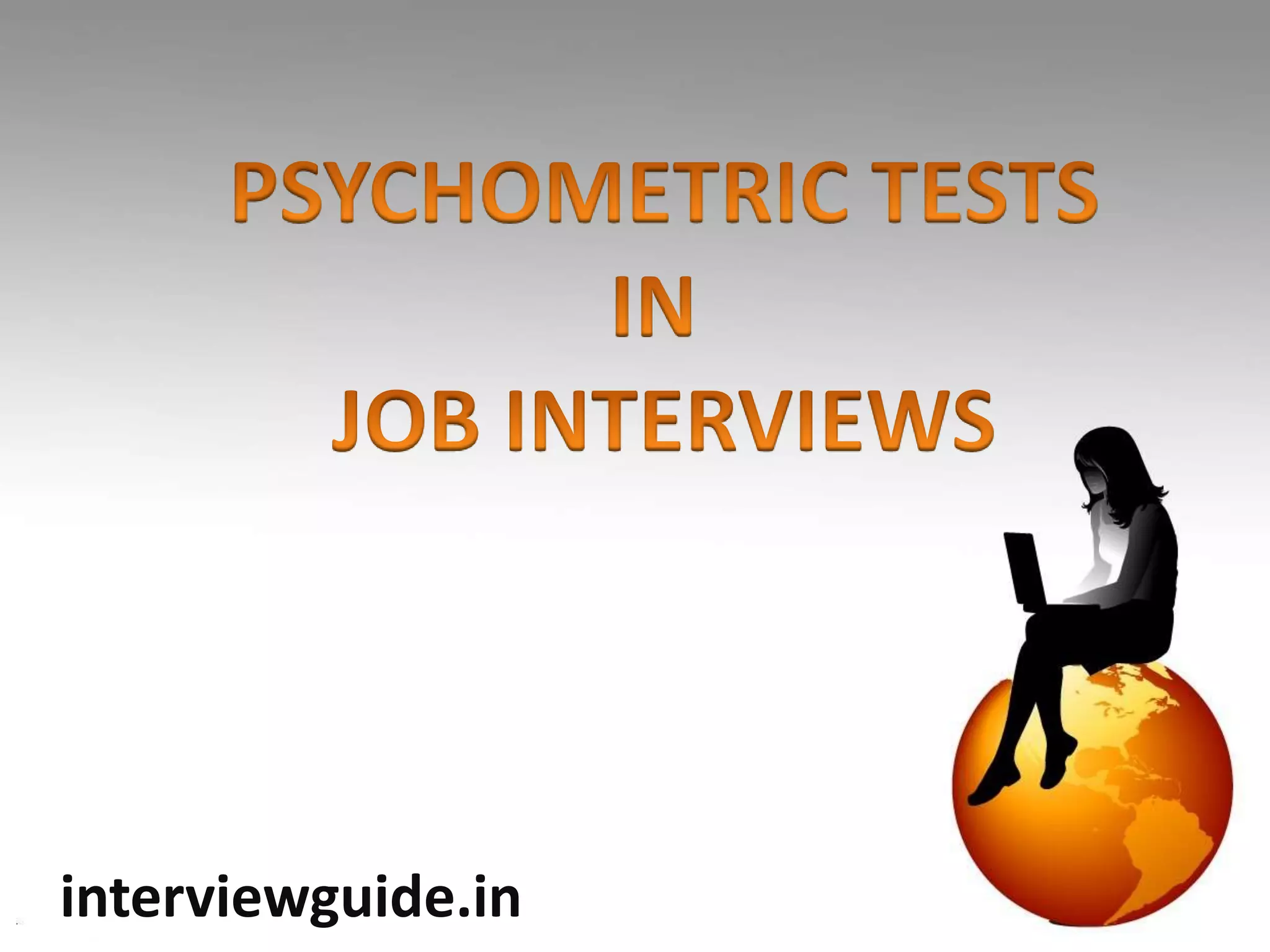 Psychometric tests | PPTX