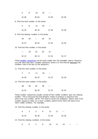 Psychometric test samples | DOC