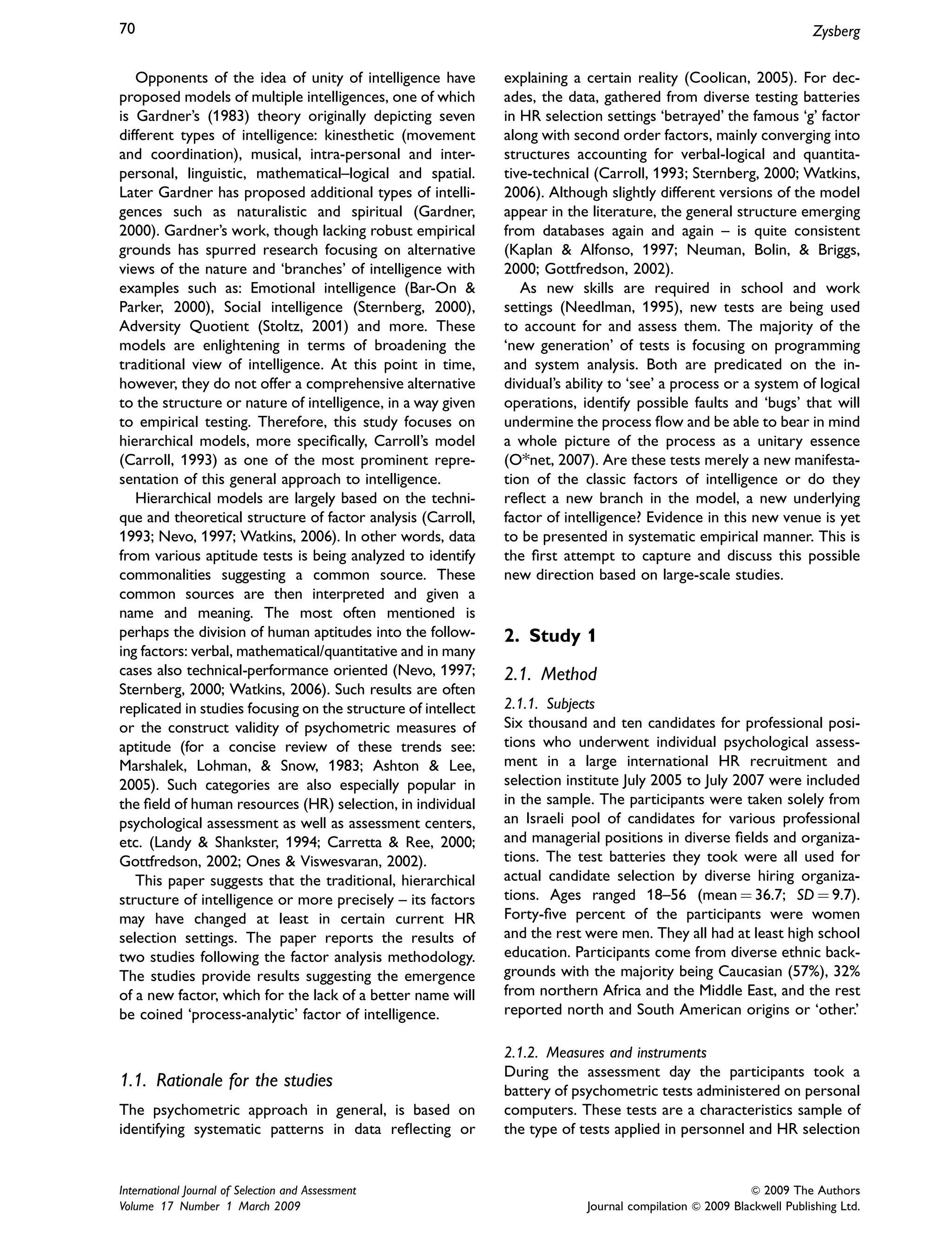 Psychometric tool (israel) | PDF