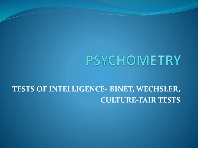 Psychometry | PPT