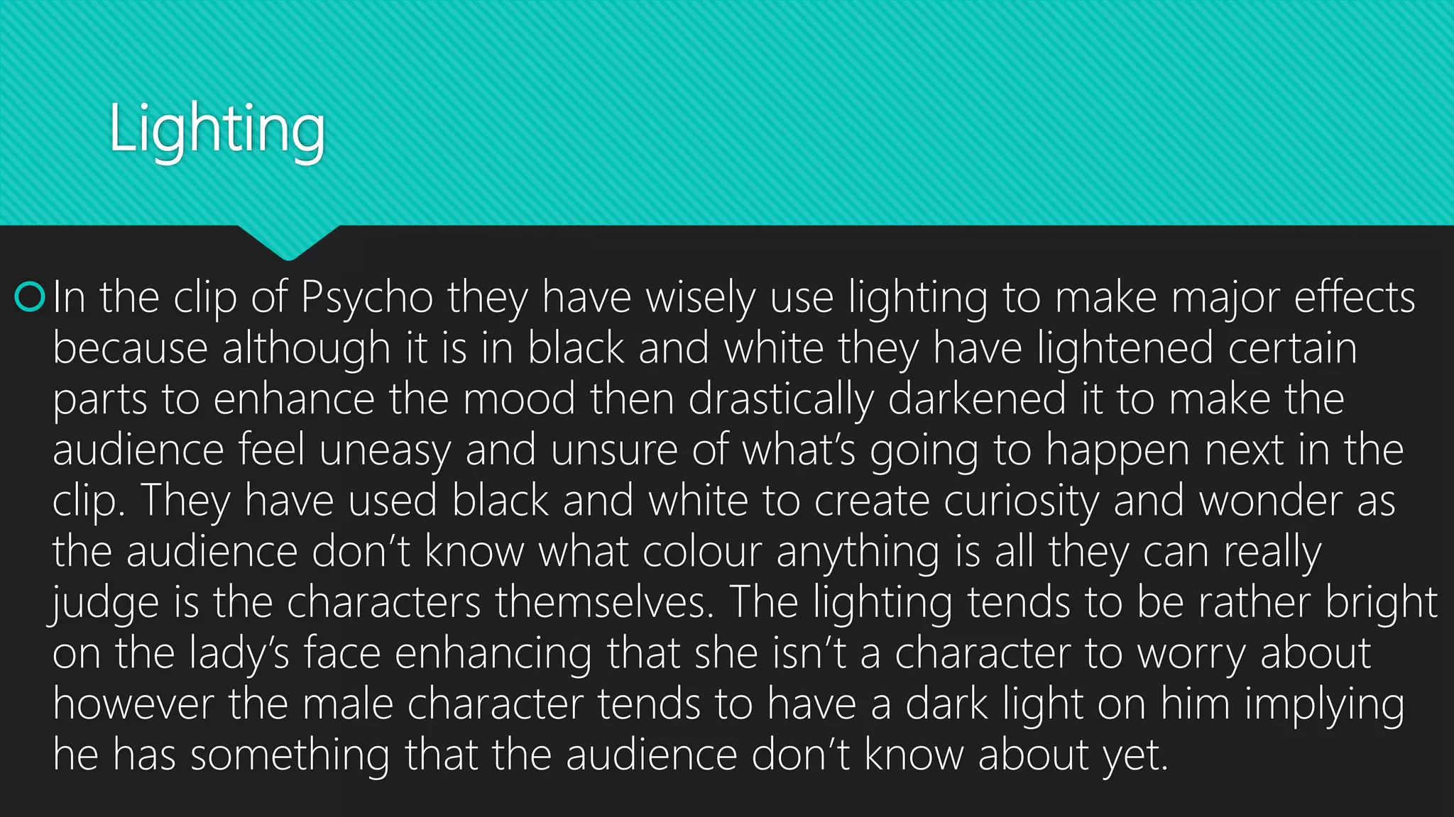 Psycho mise en scene analysis | PPTX