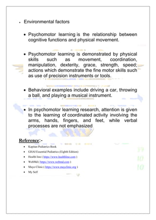Psychomotor development | PDF