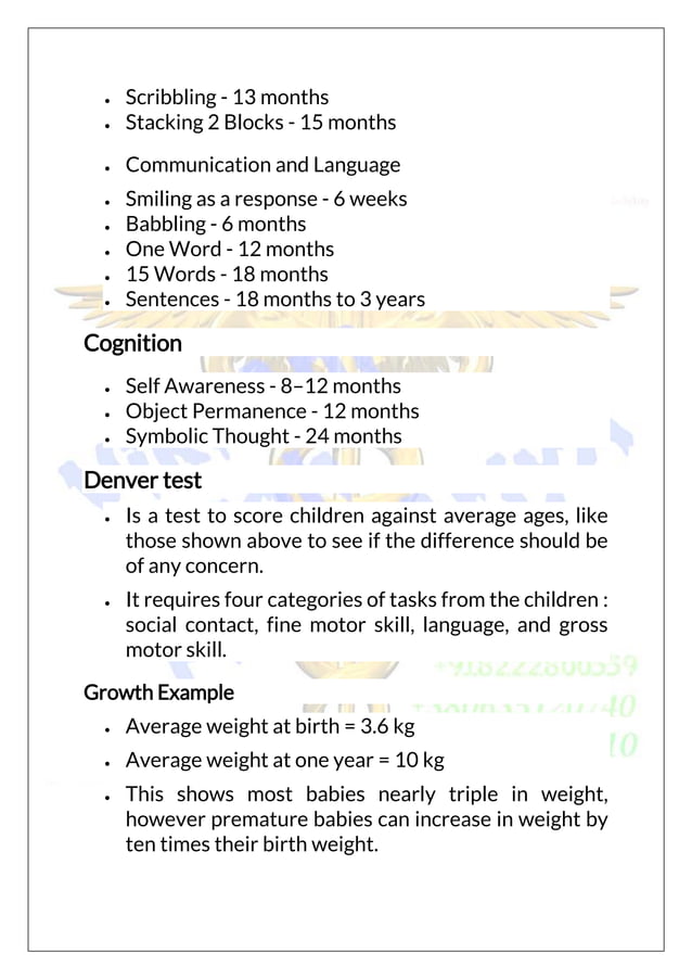 Psychomotor development | PDF