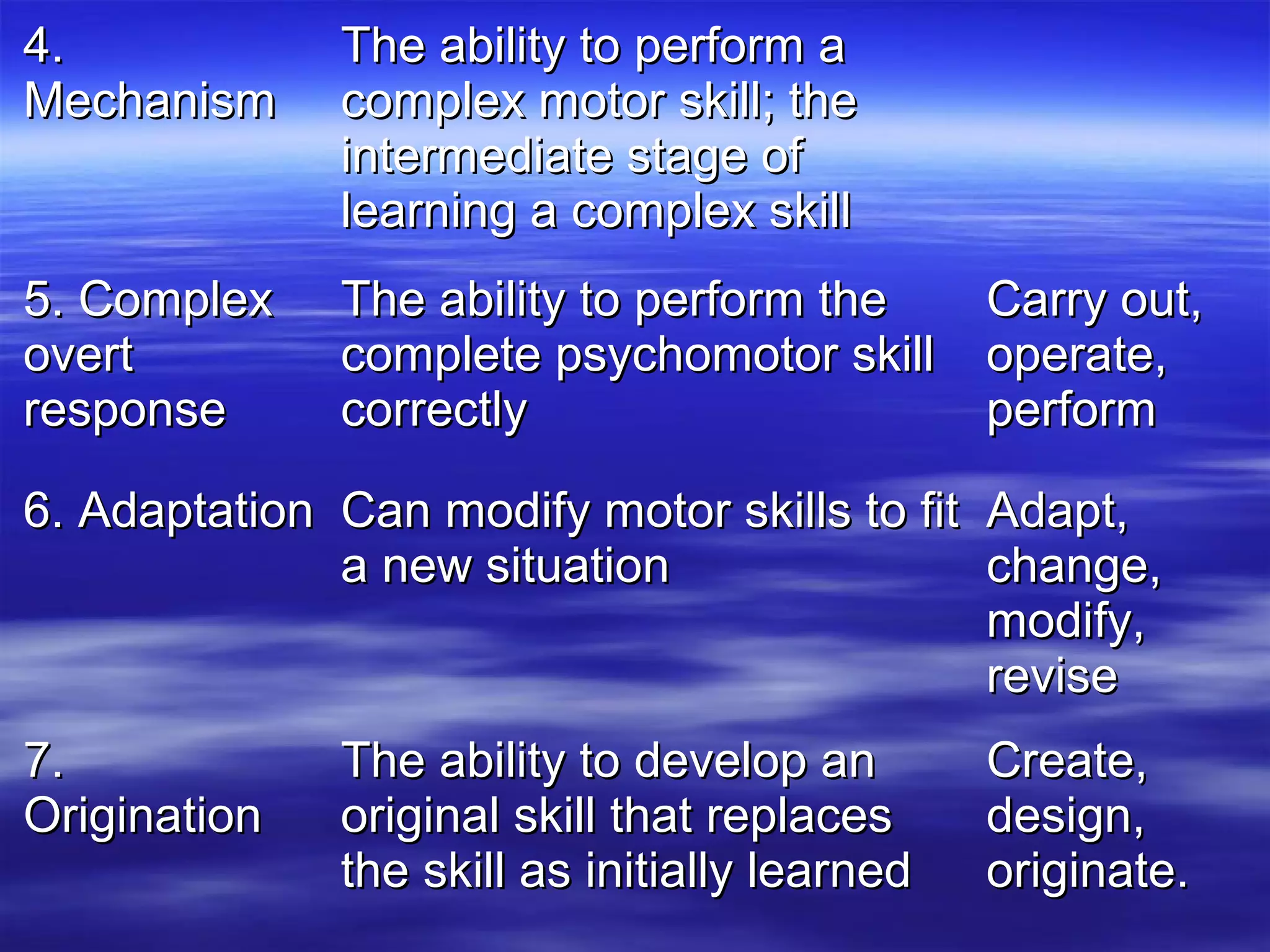 Psychomotor domain | PPT