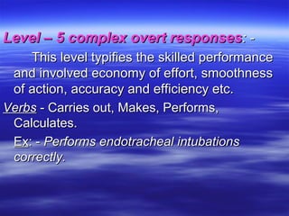 Psychomotor domain | PPT | Educational Assessment | Education