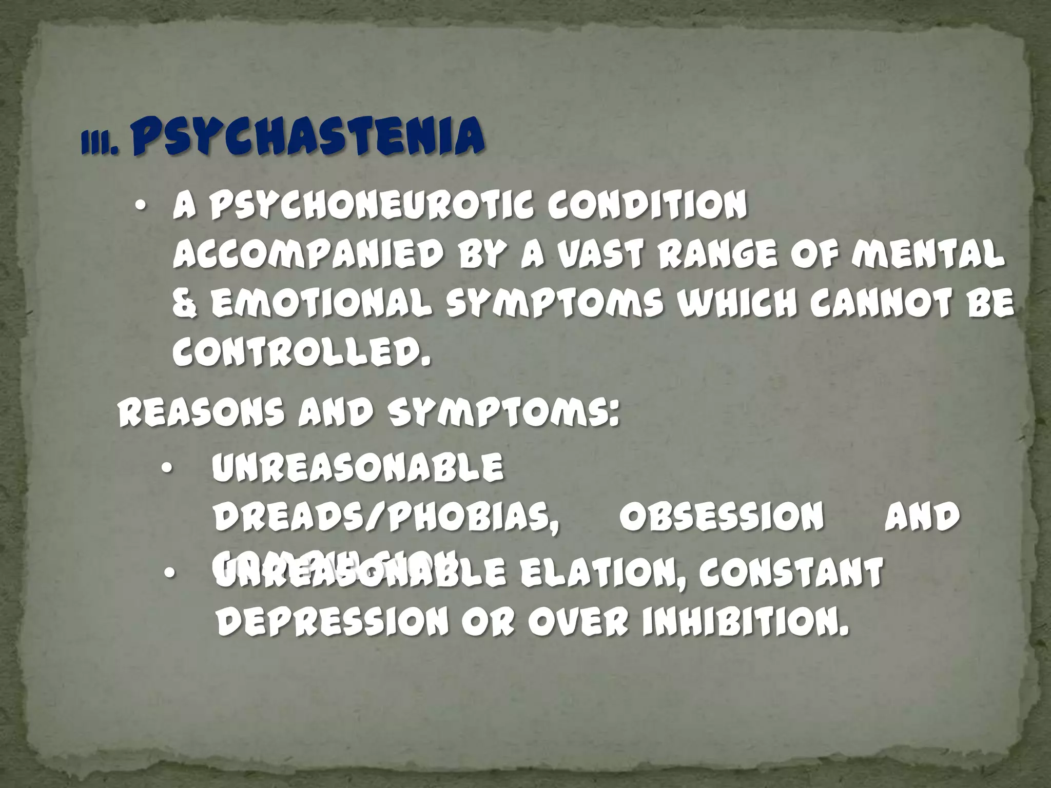 Psychoneurosis | PPTX