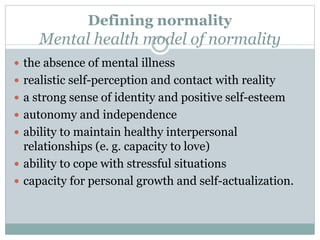 normality and pathology | PPTX