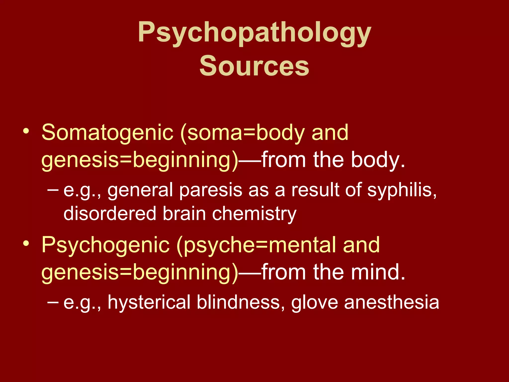 Psychopathology | PPT