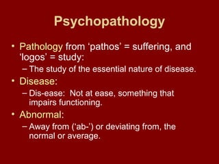 Psychopathology | PPT