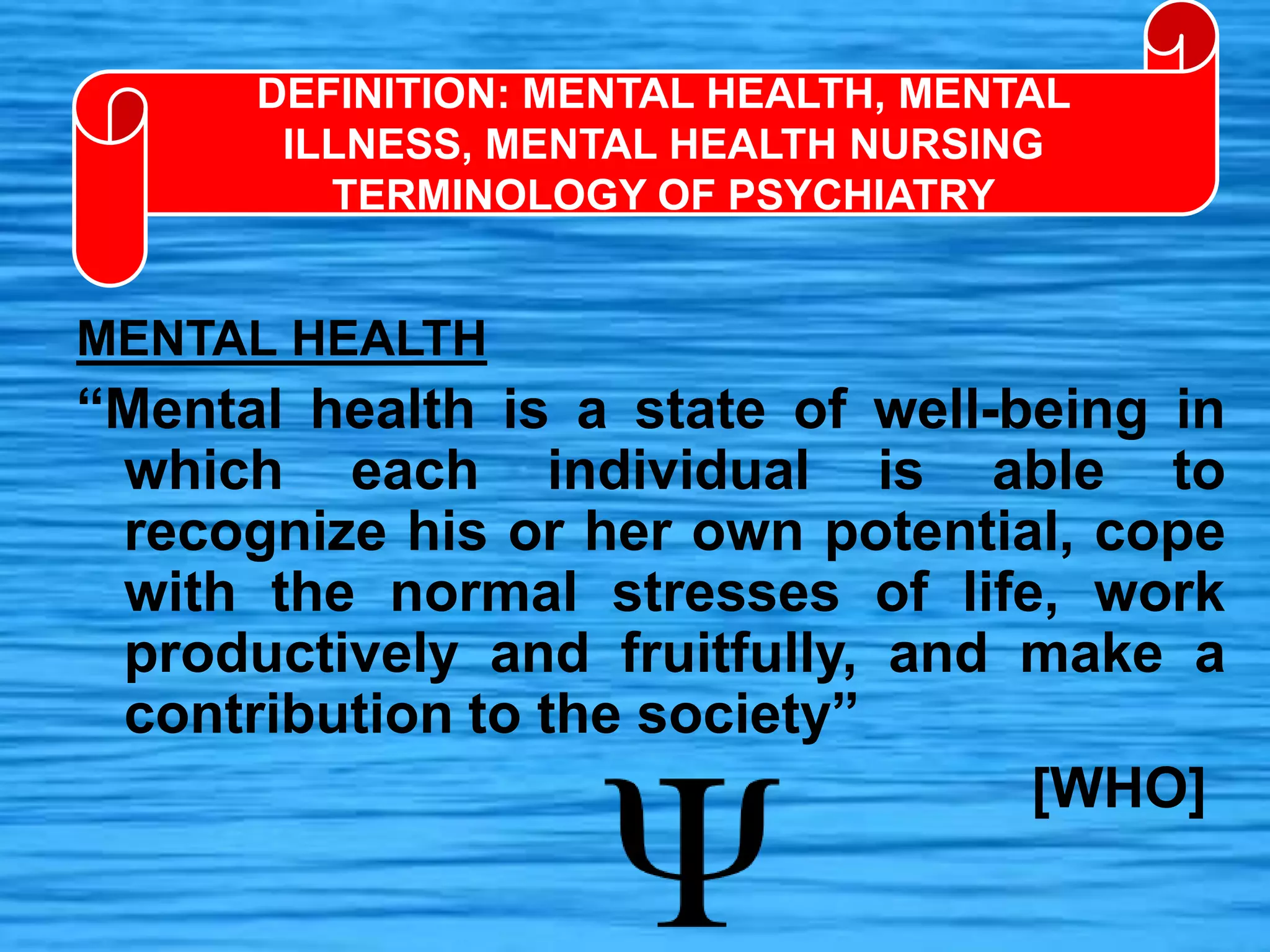 Psychopathology of mental disorders | PPTX
