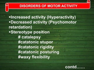 Psychopathology of mental disorders | PPTX