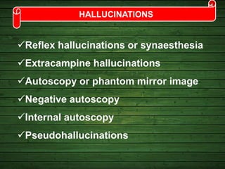Psychopathology of mental disorders | PPTX