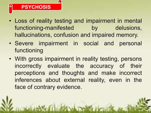 Psychopathology of mental disorders | PPTX