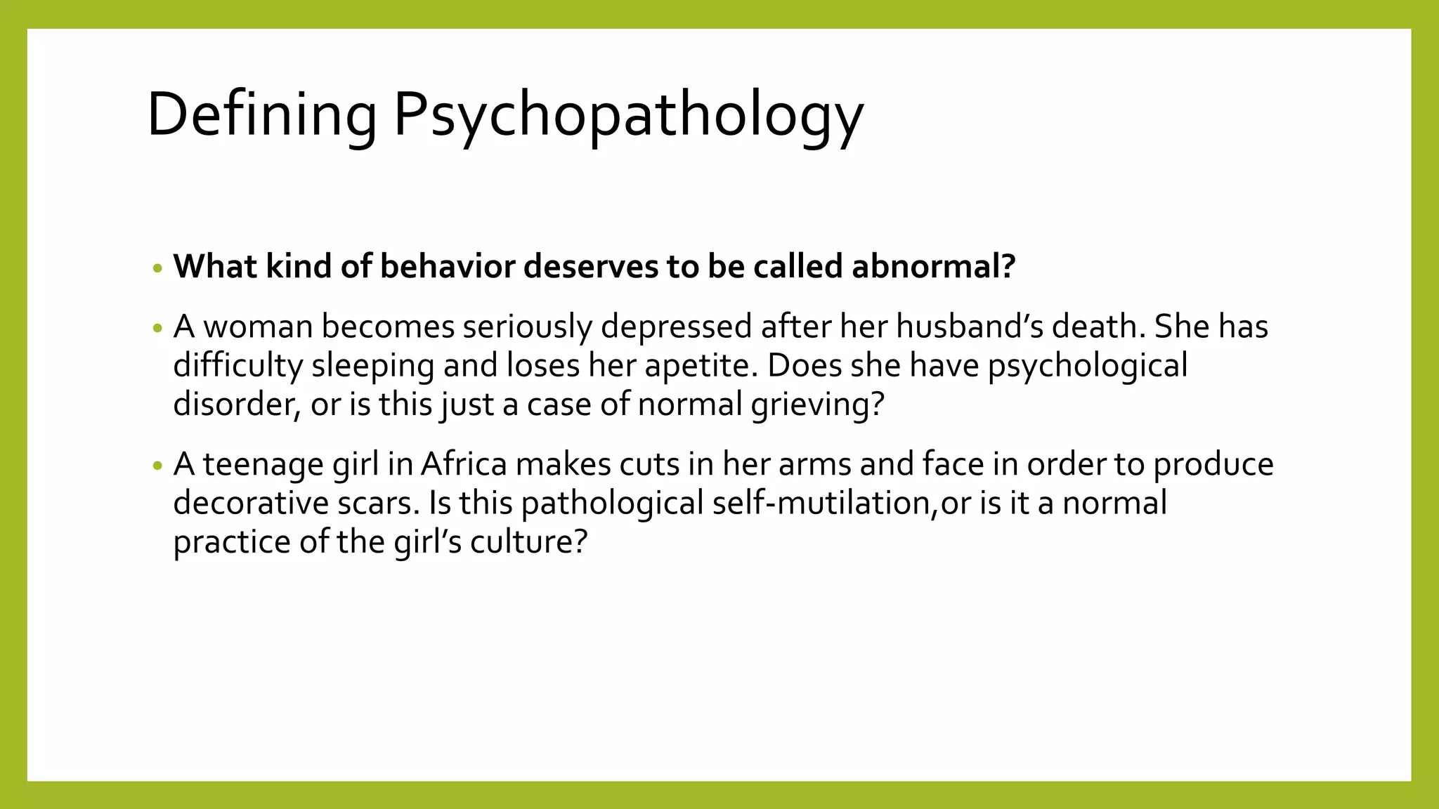 Psychopathology/ Abnormal | PPTX