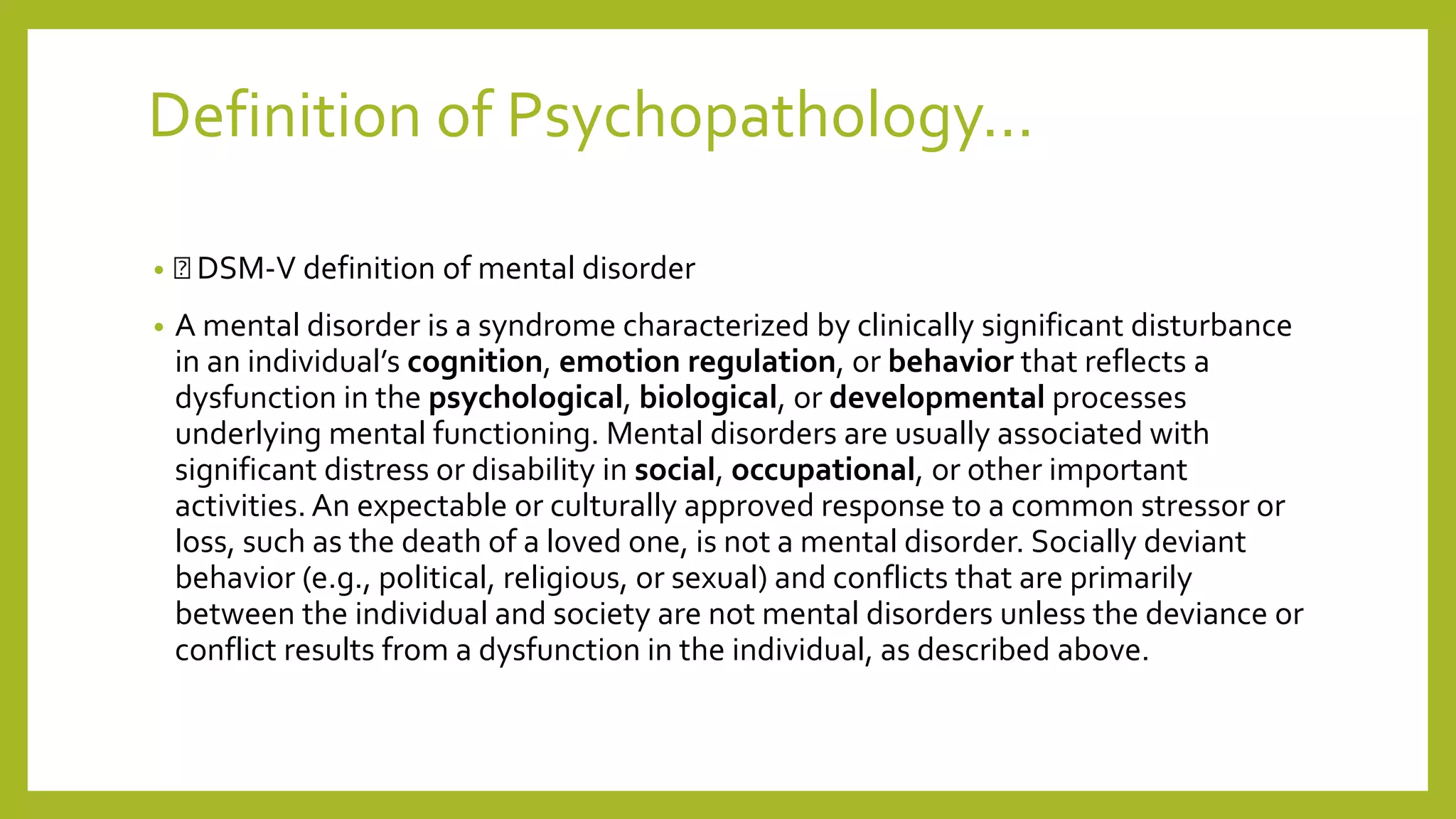 Psychopathology/ Abnormal | PPTX
