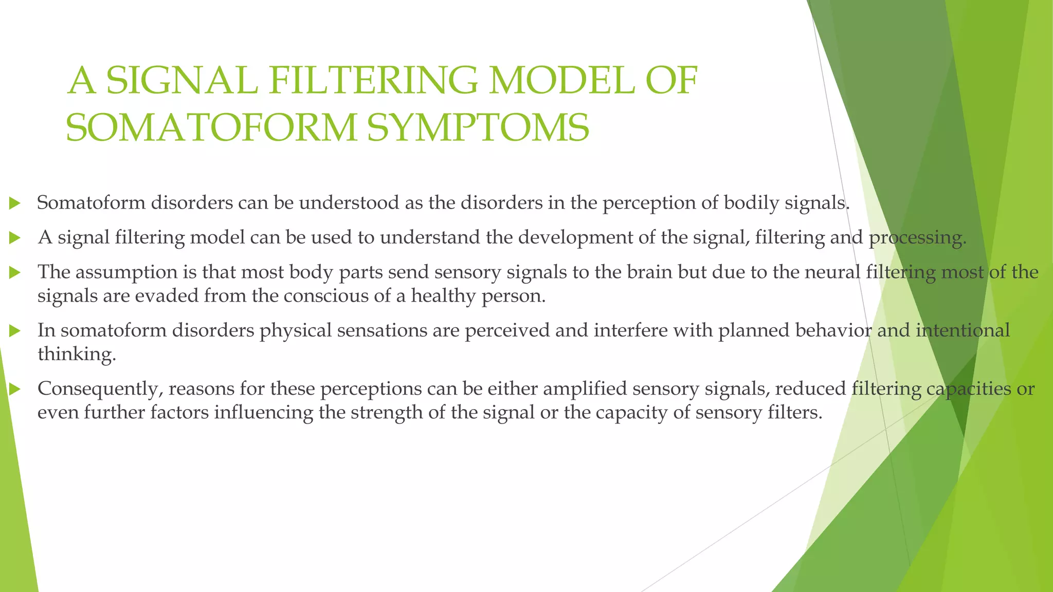 Psychopathology of Somatoform Disorders | PPTX