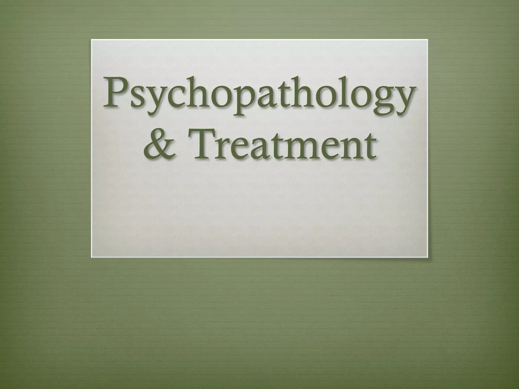 Psychopathology | PDF
