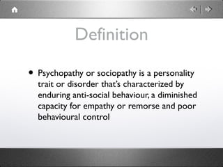Psychopath Definition