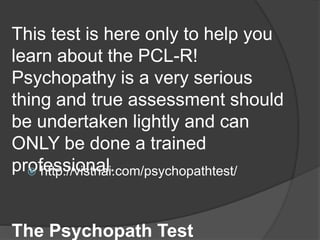 Psychopathy | PPTX