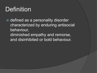 Psychopathy | PPTX