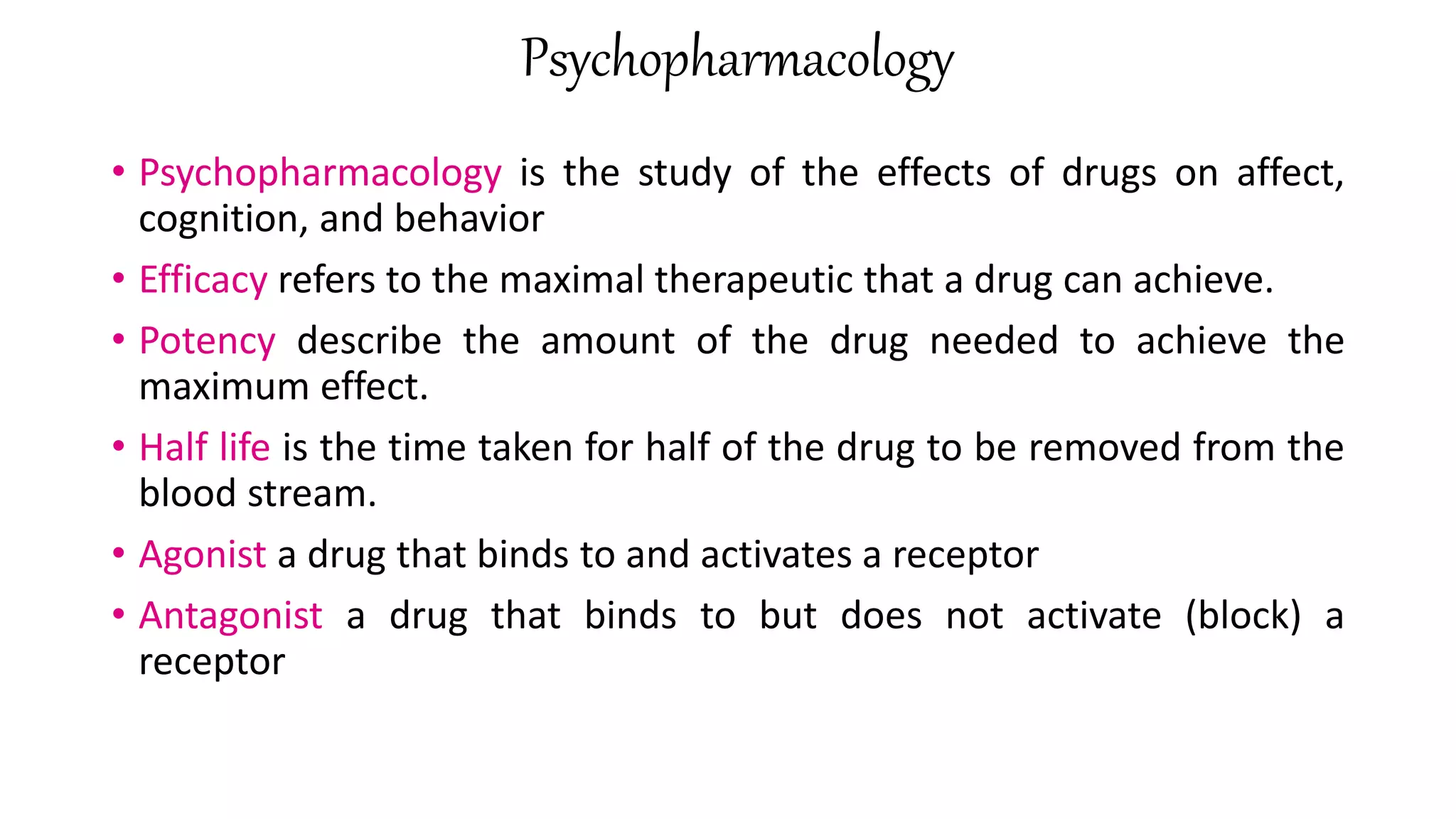 Psychopharmacology | PPTX