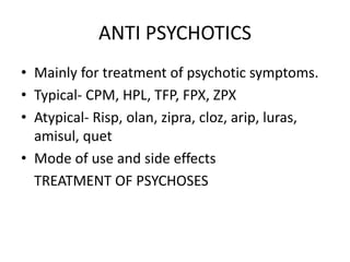 Psychopharmacology- for students of counseling | PPTX